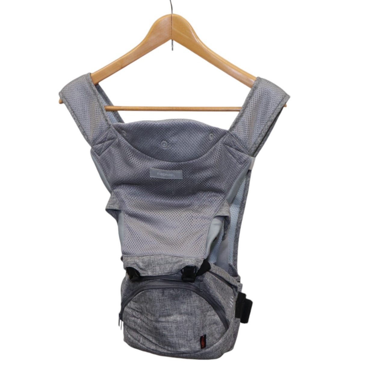 [レンタル] ナップナップ(napnap) トラン(Tran)メッシュタイプ ヒップシート付き抱っこひも (新生児～48ヶ月まで) メランジグレーエア - Rentio[レンティオ]
