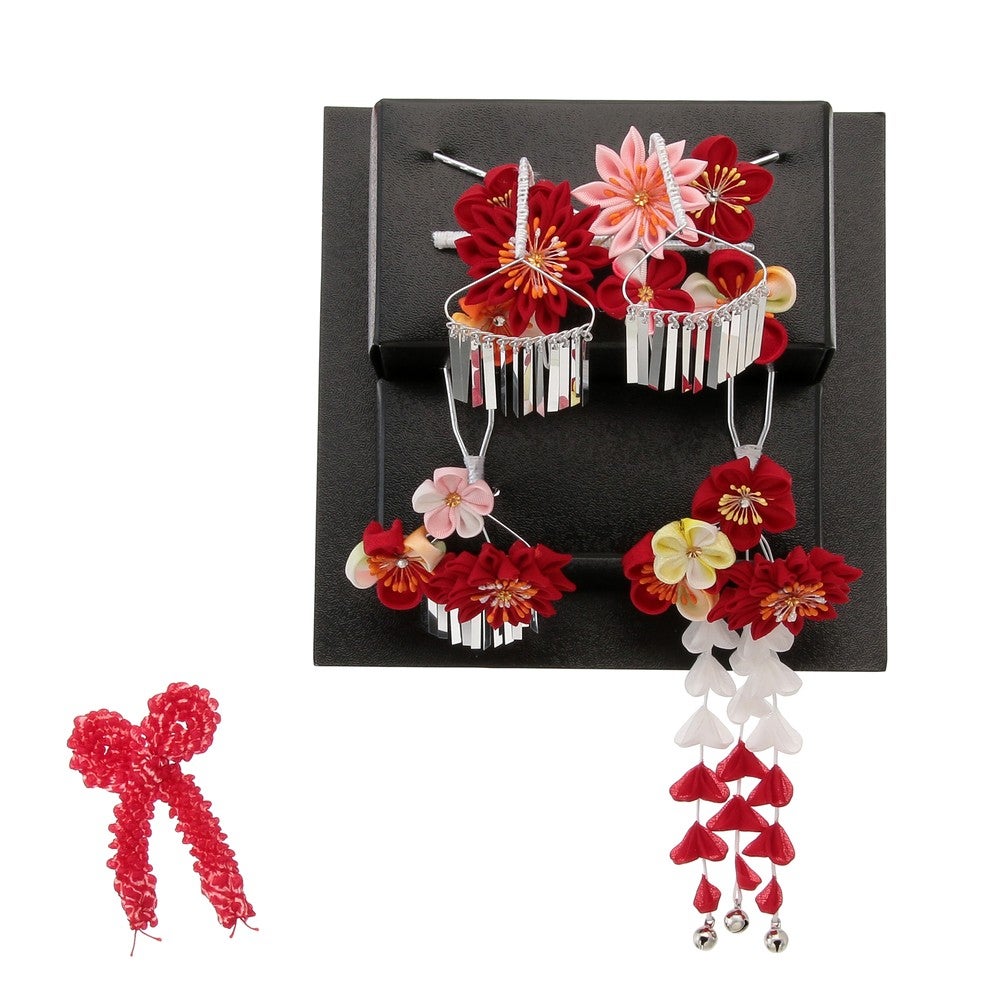 [口コミ] 七五三/節句 和装髪飾り ちんころ かんざし 4点 勝山セット (レッド)のレビュー・評価・評判一覧 - Rentio[レンティオ]